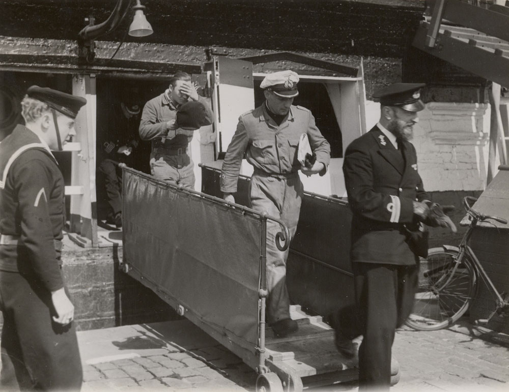 Photograph of German U-Boat U-2326 surrendering in Dundee
